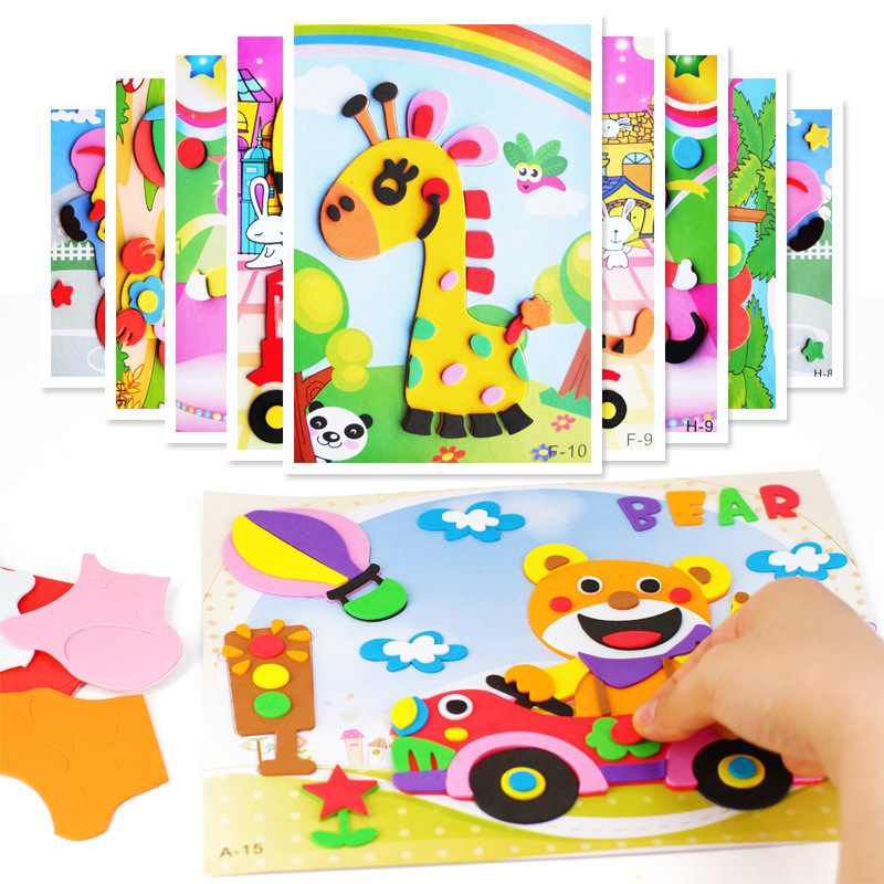 EVA movable 3D sticker DIY art and craft moveable activity move up down ...