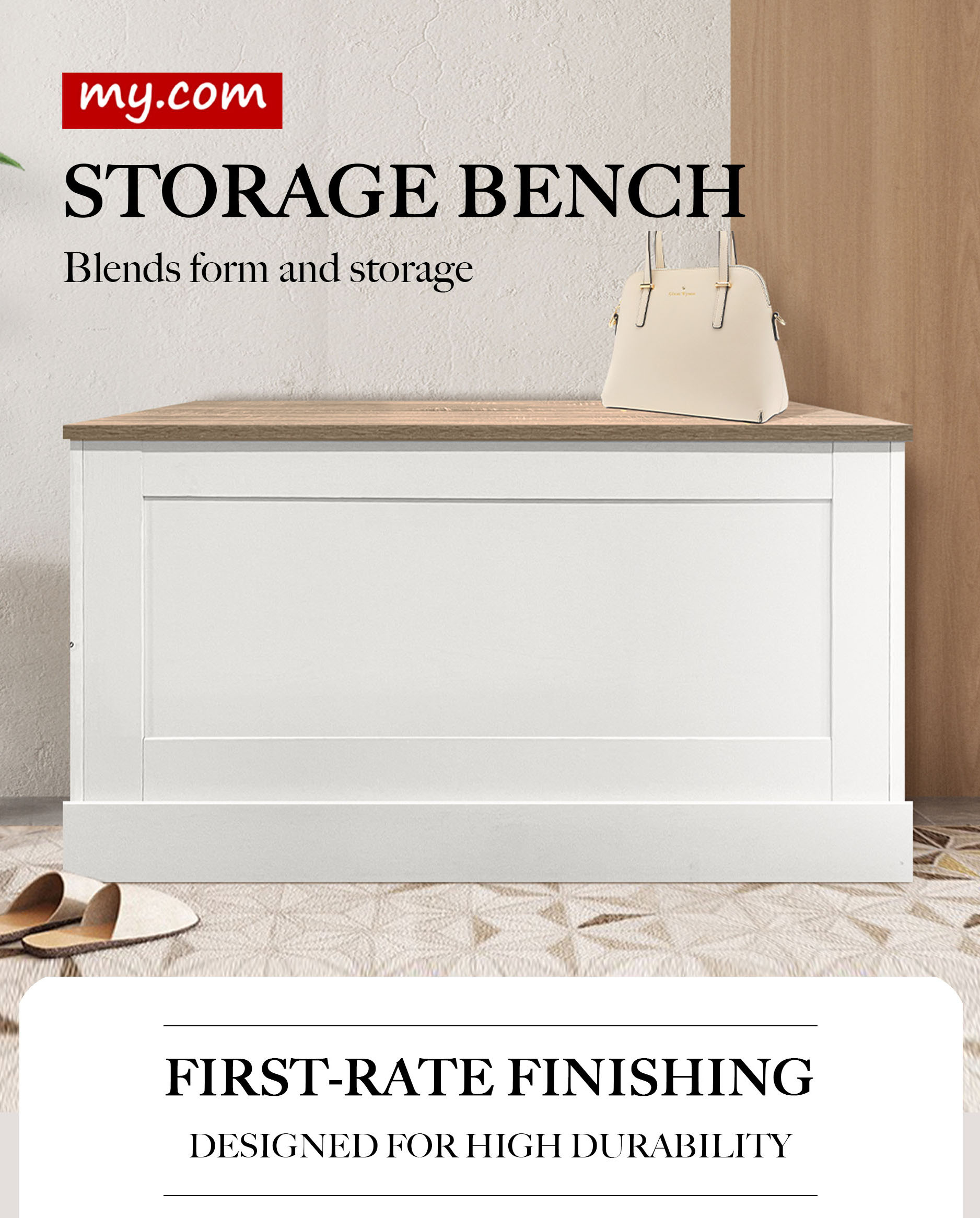 *READY STOCK* Storage Bench Shoes my-com/Hallway Entrance Wood ...
