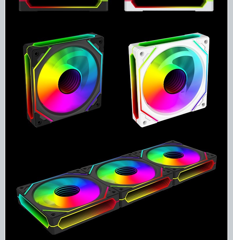 Jungle Leopard Prism GEN6 PRO Black / White 5V ARGB 3Pin PWM 12CM ...