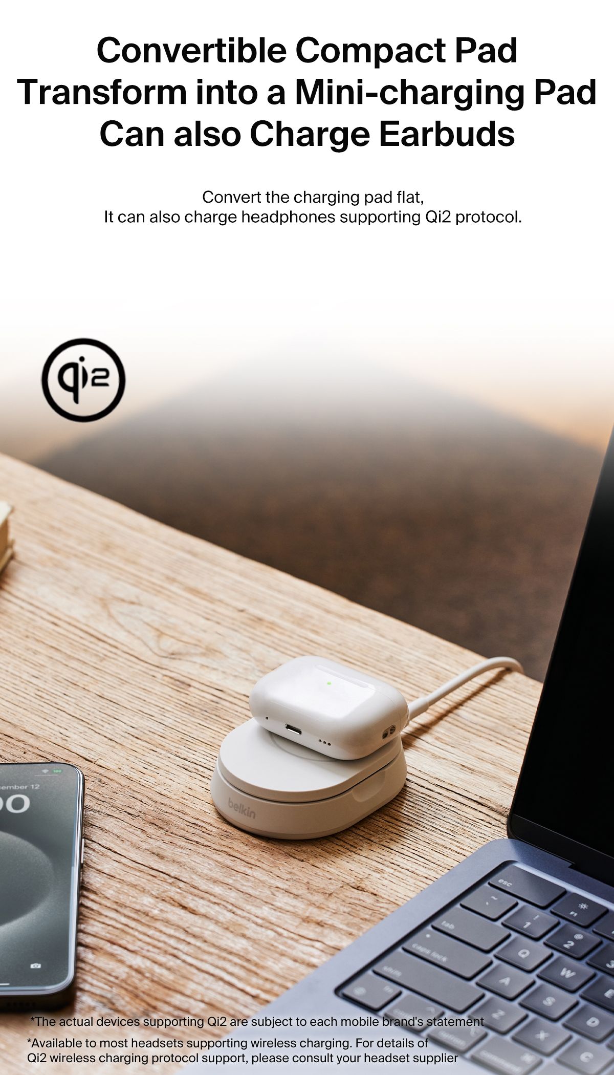 Belkin WIA008bt BoostCharge Pro Convertible Magnetic Wireless Charging ...
