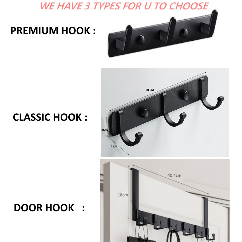 Heavy Duty Wall Hook Door Hooks Clothes Hangers Hooks Hanging for ...