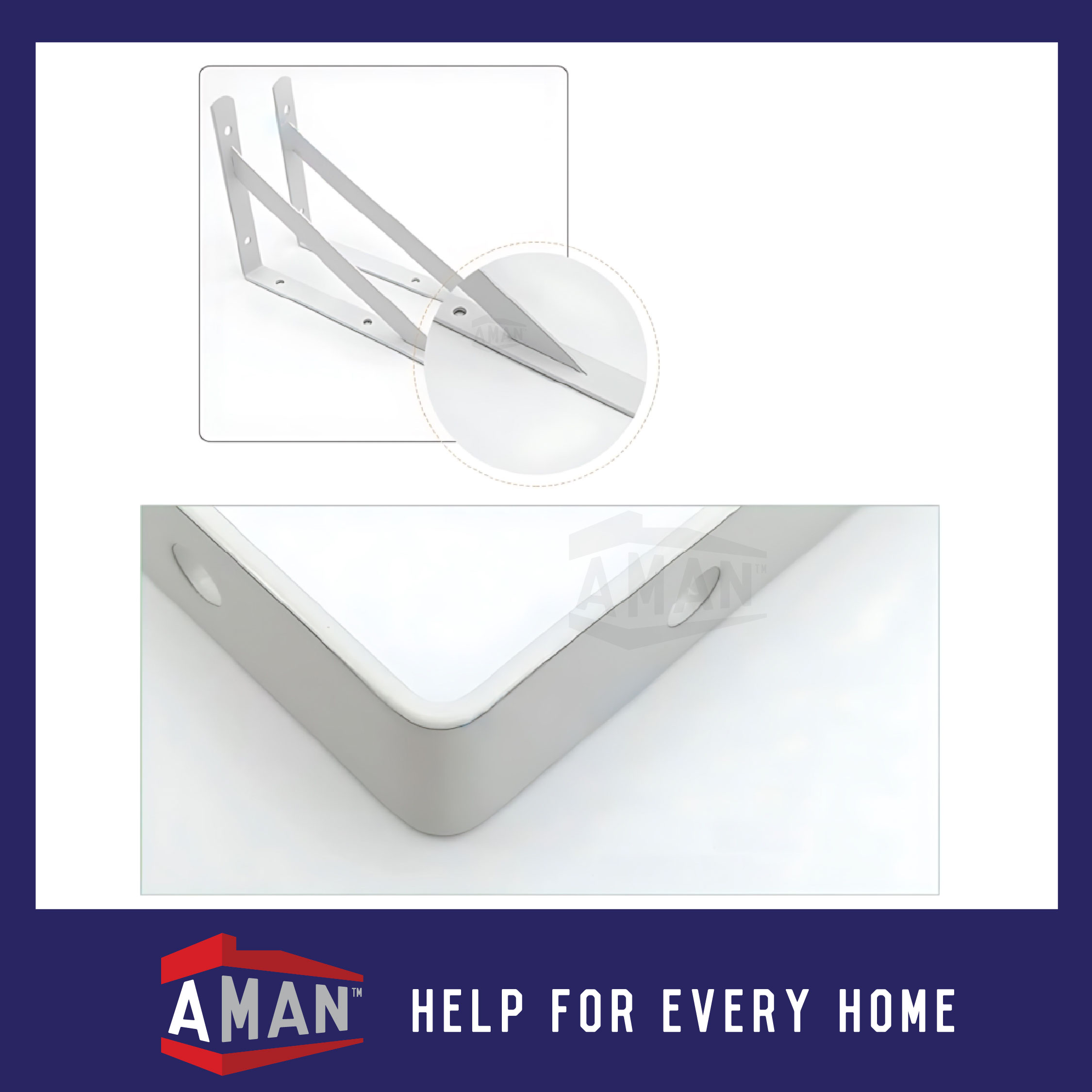 L Bracket White Coat Shelf Bracket Wall Shelf Shelving Wall Mount Rack ...