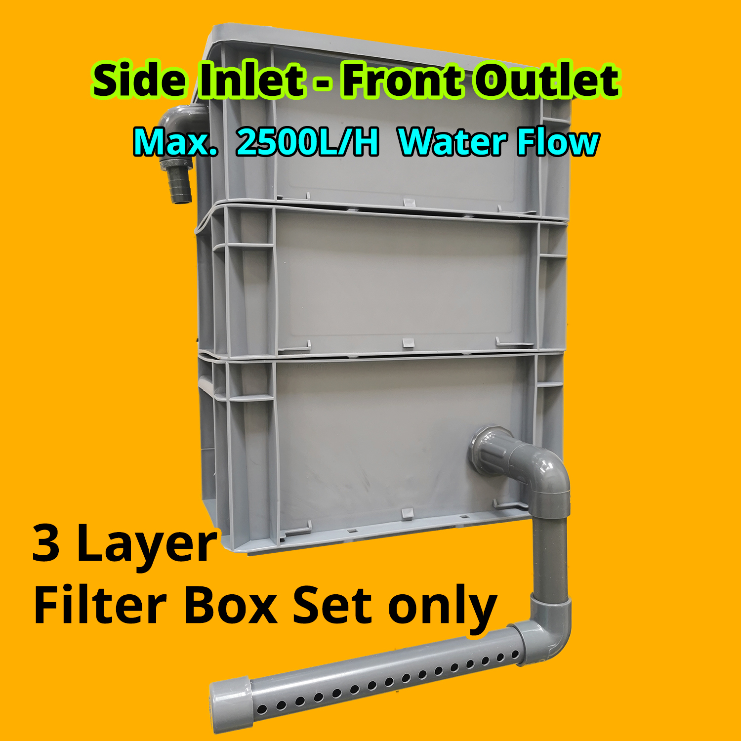 Aquarium Filter Box 3-Tier Indoor Outdoor Aquarium Rainfall Filter Box ...