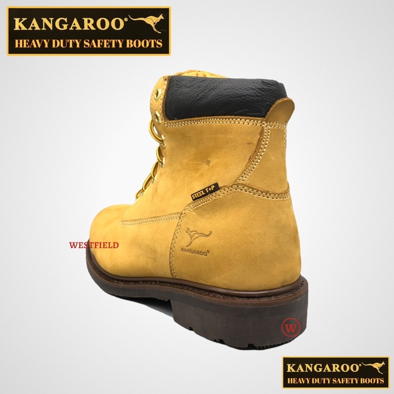🔥Original🔥 Kangaroo® Men’s Premium Leather Yellow Boots Heavy Duty ...