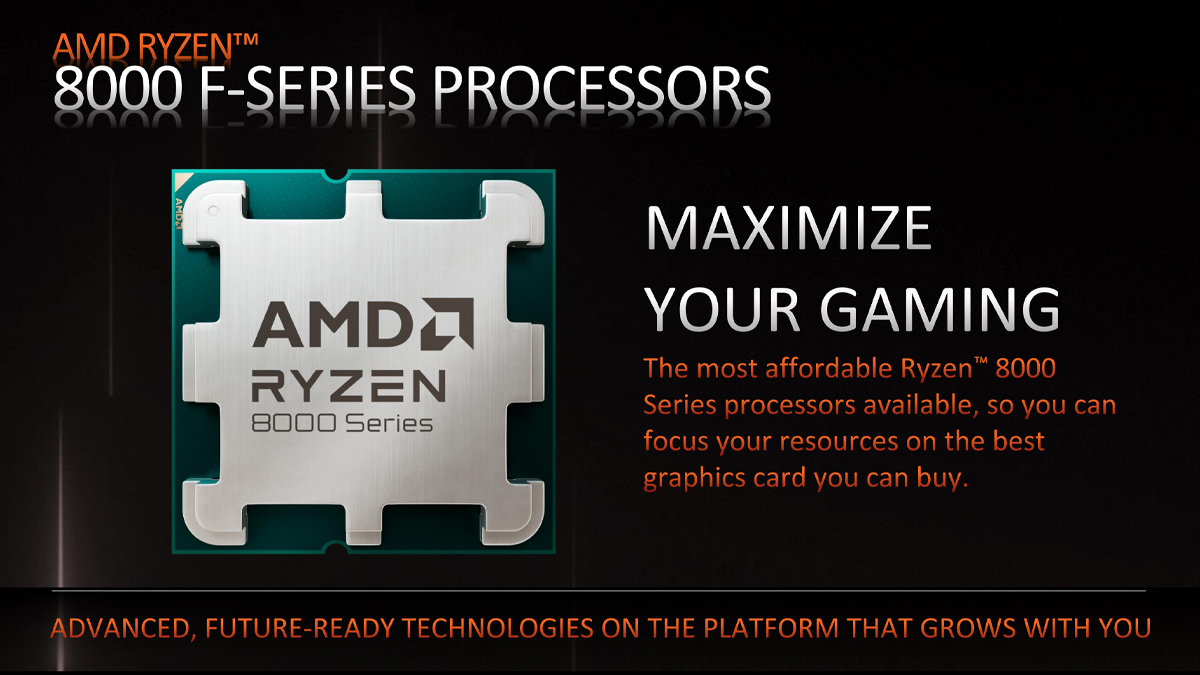 AMD Ryzen 8000 F-Series Desktop Gaming Processor - R5 8400F / R7 8700F ...