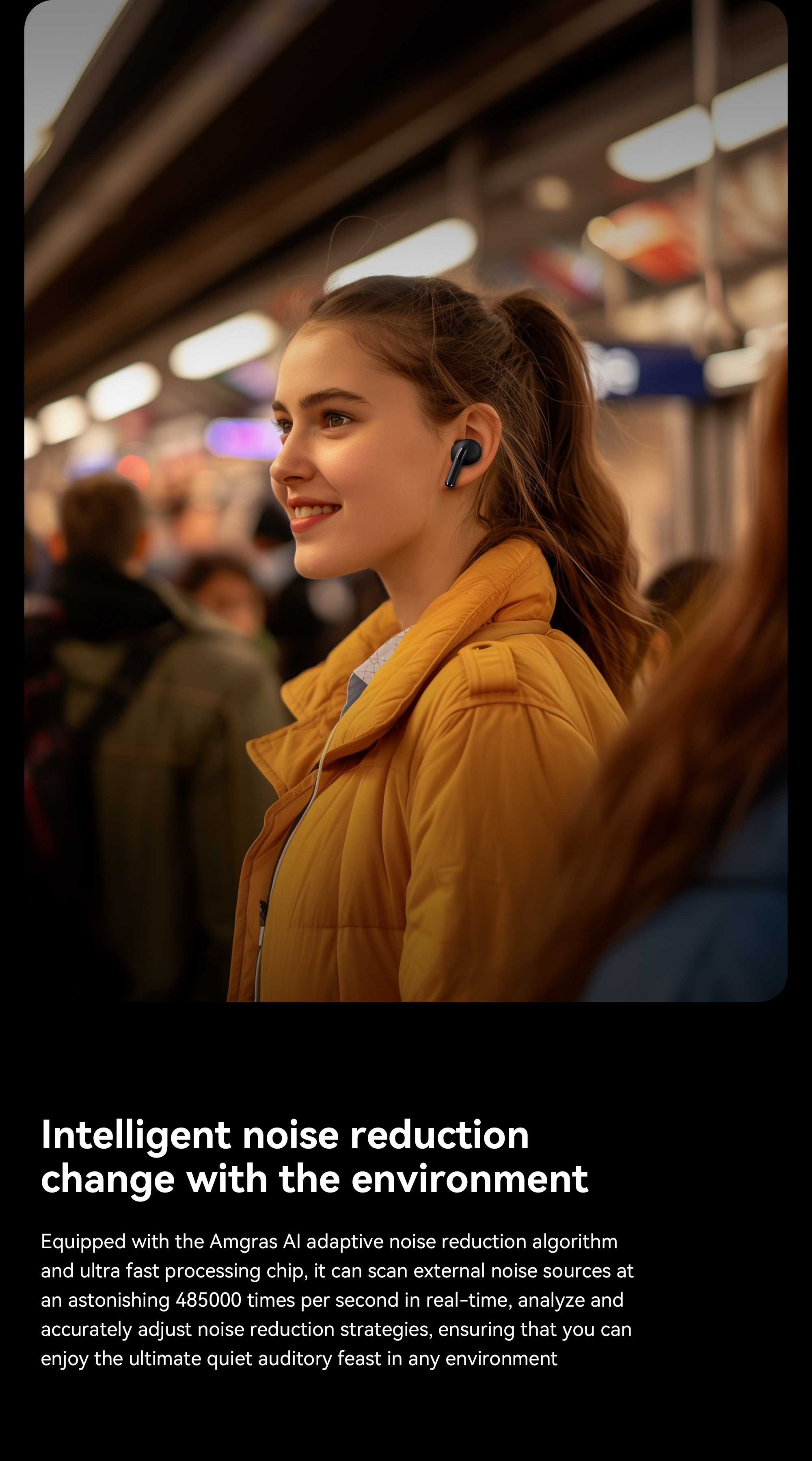 Amgras Eternity Ⅳ Major Smart Screen earphone Bluetooth Wireless Earbud ...