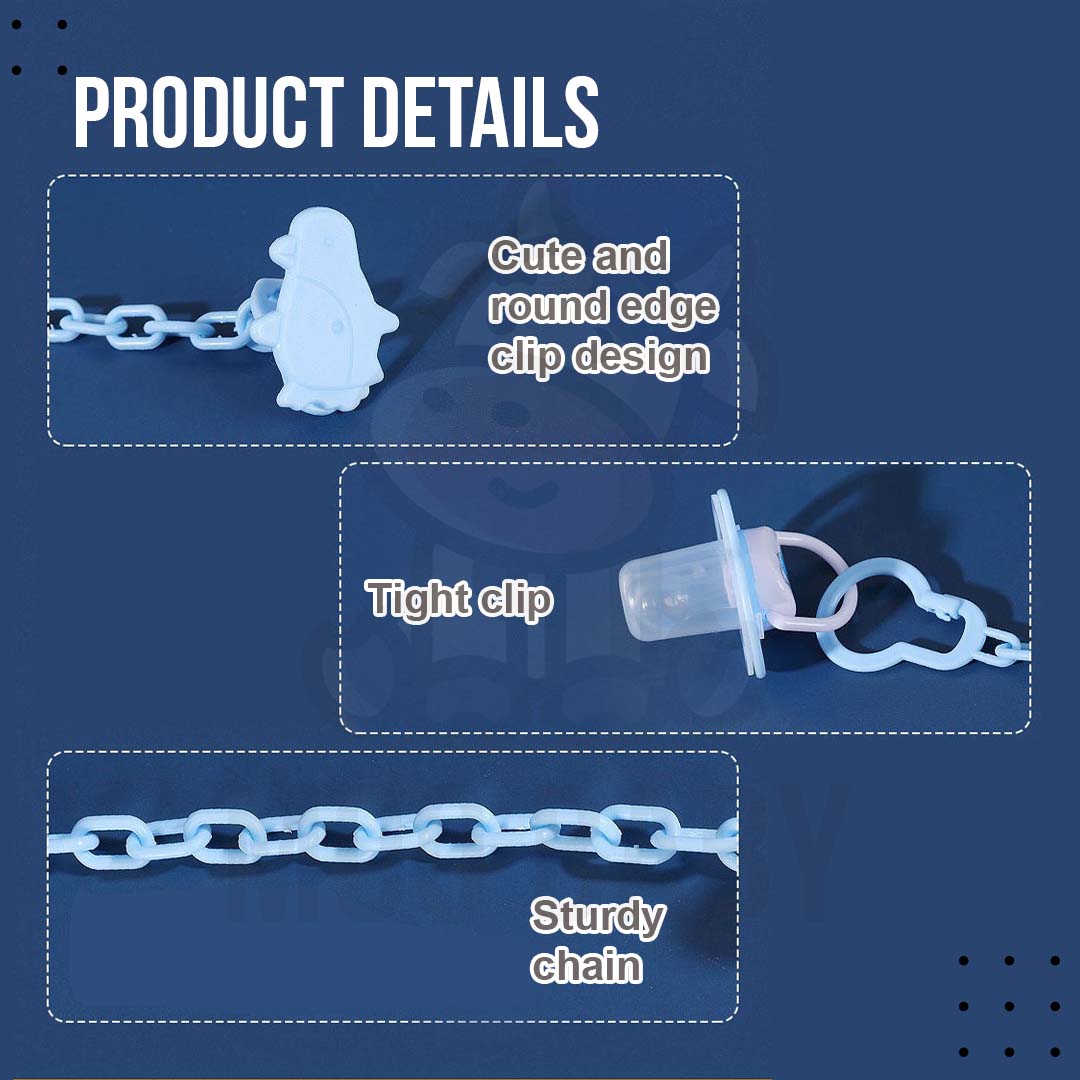 Moo Baby Pacifier Clip Chain Tali Puting Baby Clip Gantung Puting Baby ...