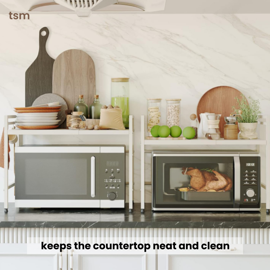 TSM Double Layer Rak Dapur | Microwave Oven Rack | Expandable ...
