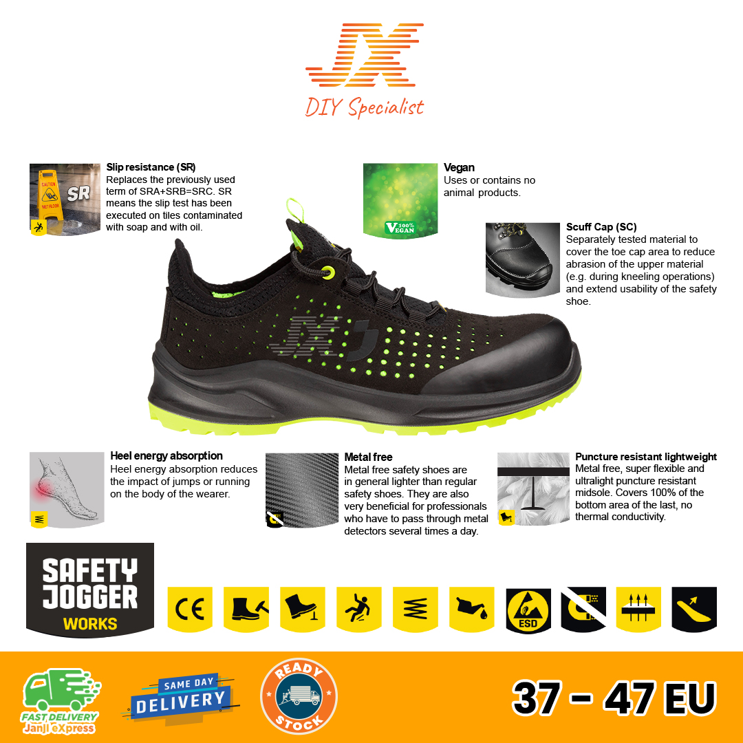 Safety Jogger Modulo ESD S1PS Safety Shoes Stylish Modern Colourful ...