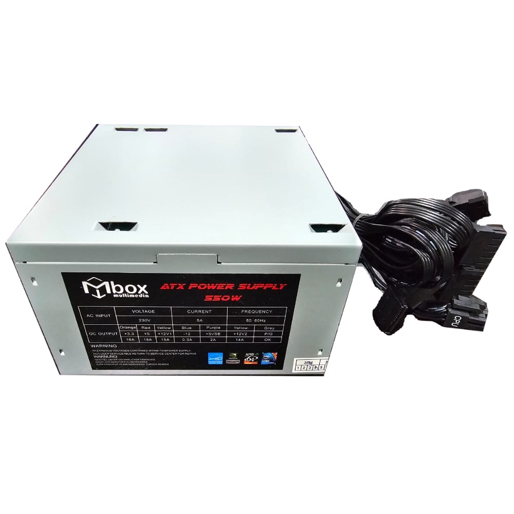 Mbox 550W ATX Power Supply With 12CM Fan PS-550 Normal PSU PEAK 550Watt ...
