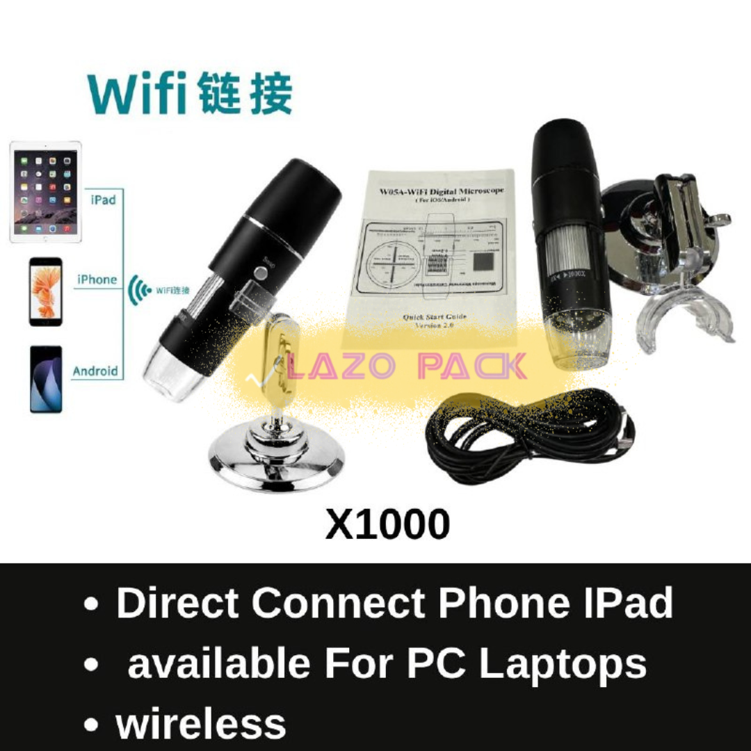 Portable HD Microscope Wifi Wireless For Iphone Android USB Digital ...