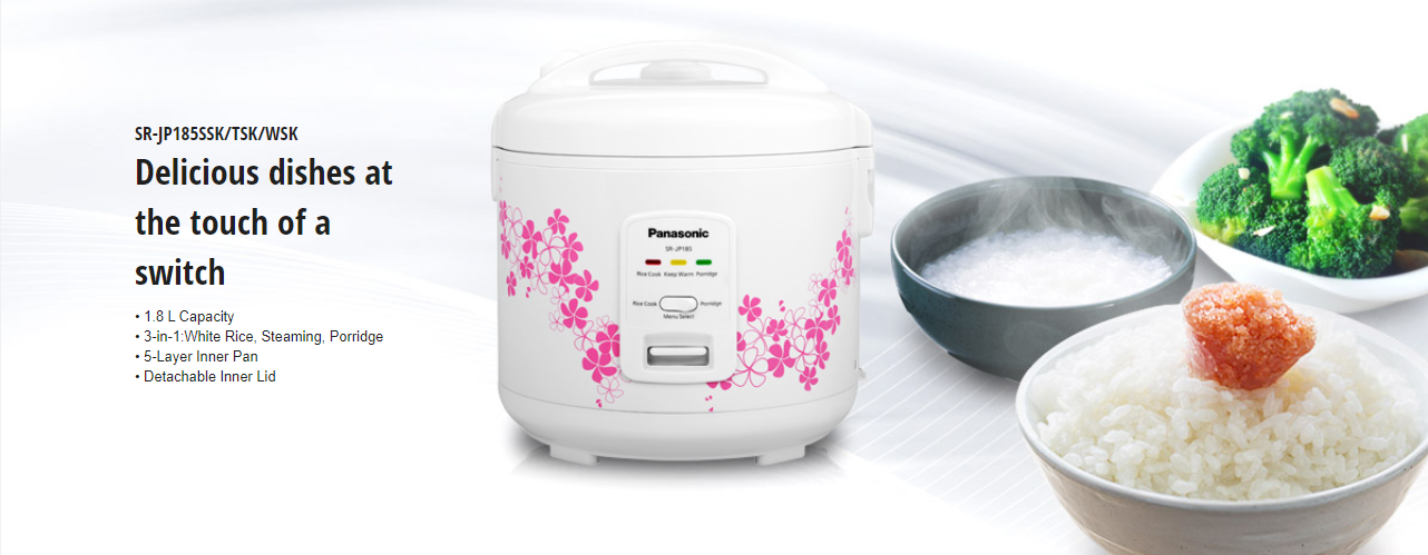 PANASONIC 1.8L MECHANICAL JAR RICE COOKER SR-JP185SSK / SR-JP185TSK ...
