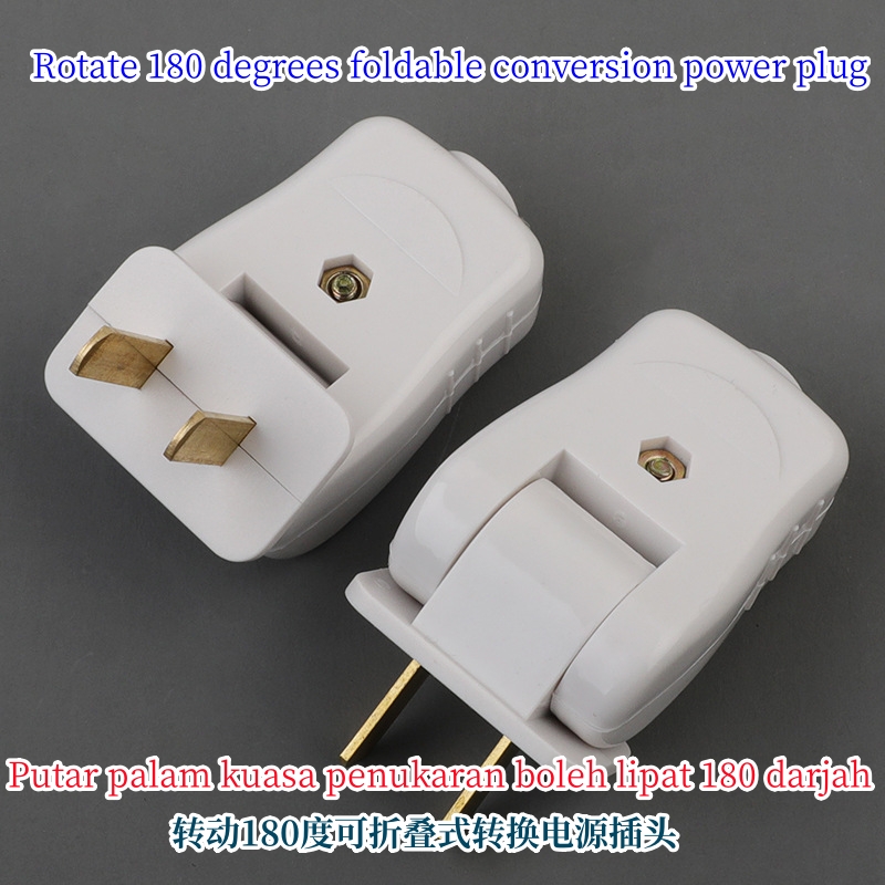 2 Flat Pin Ac Electric Power Male Plug Female Socket Outlet Adapter ...