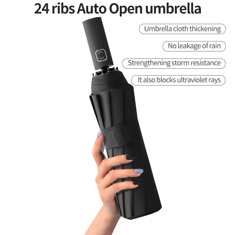 Automatic Umbrella 24 Ribs Auto Open Umbrella UV Protection Windproof ...