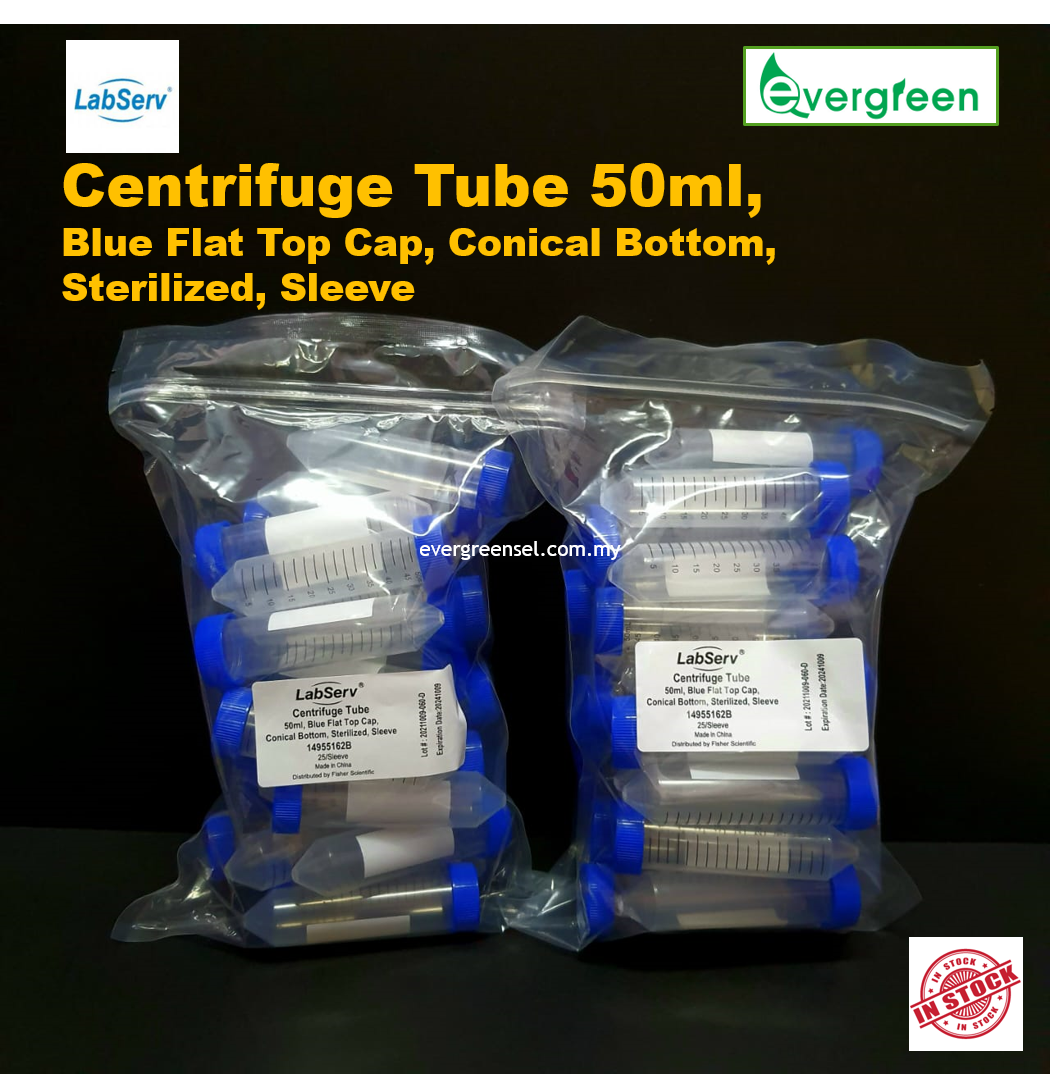 Labserve Centrifuge Tube 50 ml with Blue Screw Cap, Conical Bottom ...