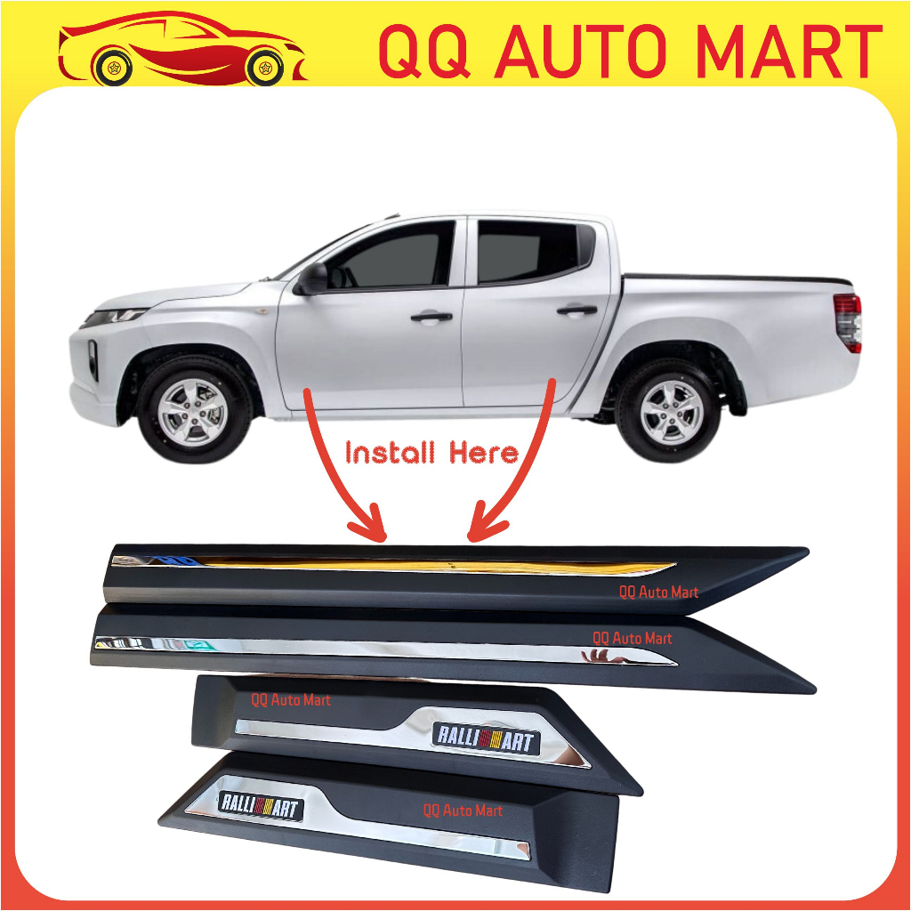 MITSUBISHI TRITON 2019-2023 Side Door Moulding / SIDE DOORS CLADDING ...