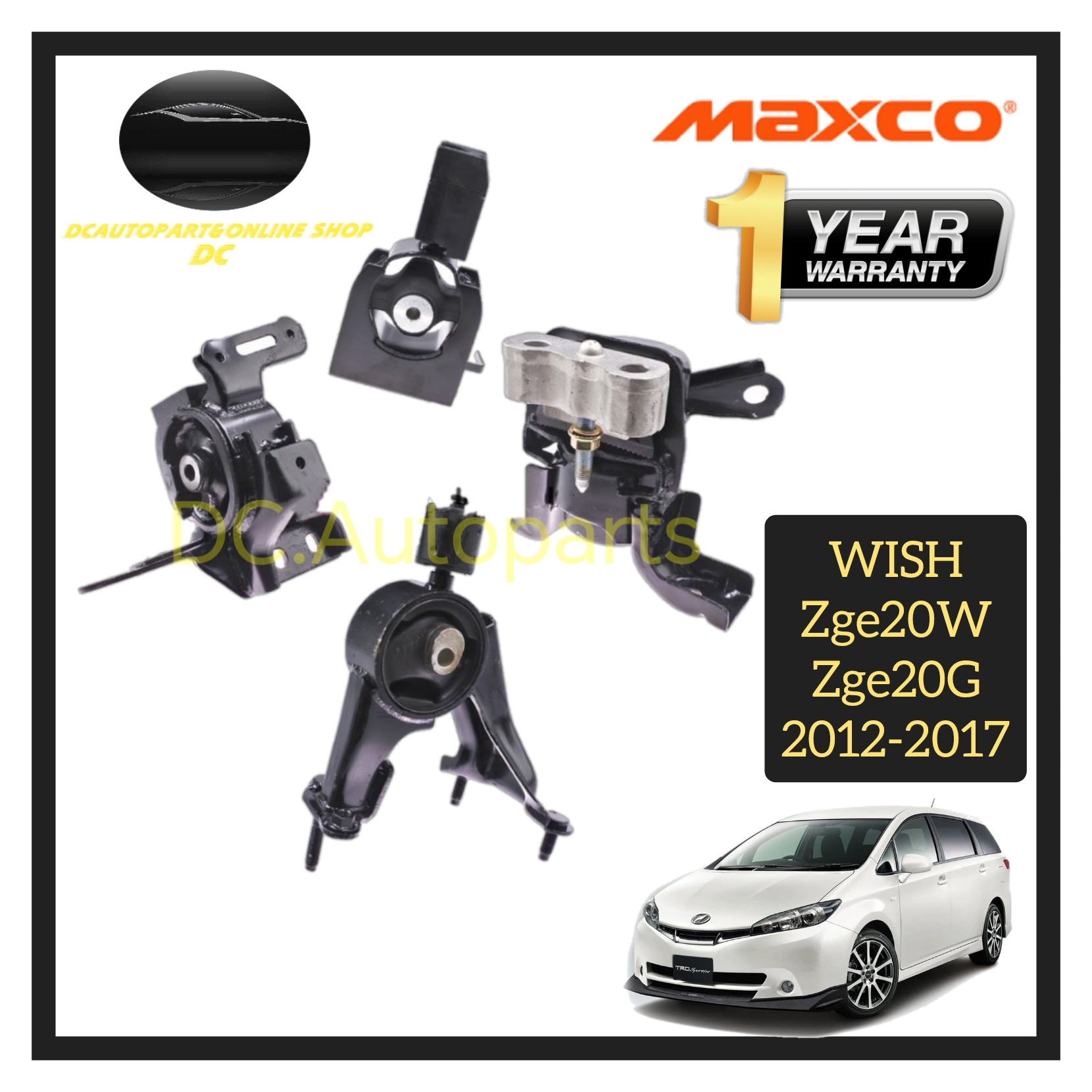 MAXCO ENGINE MOUNTING SET TOYOTA WISH 1.8 2.0 ZGE20W ZGE20G ZGE20 2009 ...