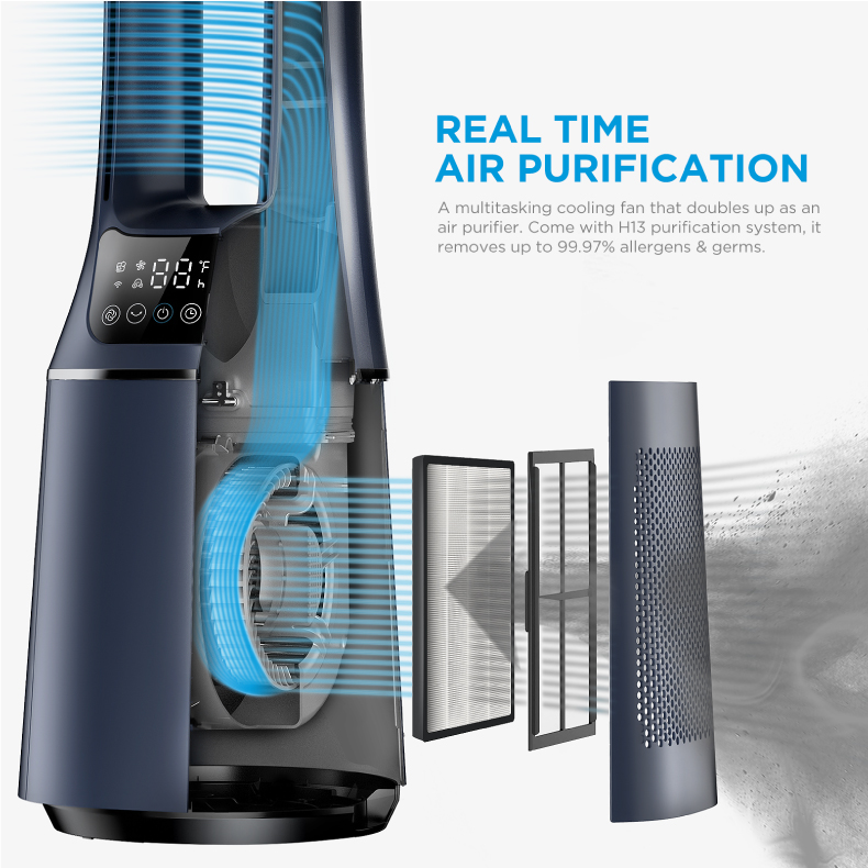 [ NEW ] MIDEA Tower Fan MBF-150P Bladeless Fan + Air Purifier With ...