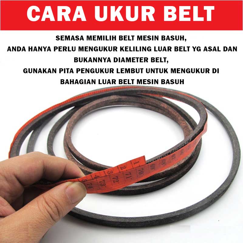 Washing Machine Rubber Belt Belting Fully Auto Semi Auto Tali Getah ...