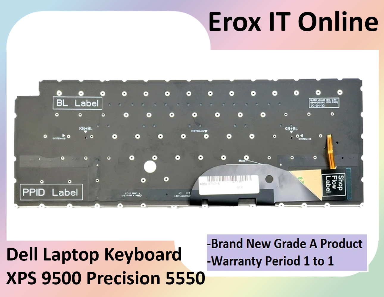 Dell Precision 5550 5560 5750 5760 XPS 9500 9510 9700 9710 0K3VC4 P91F ...