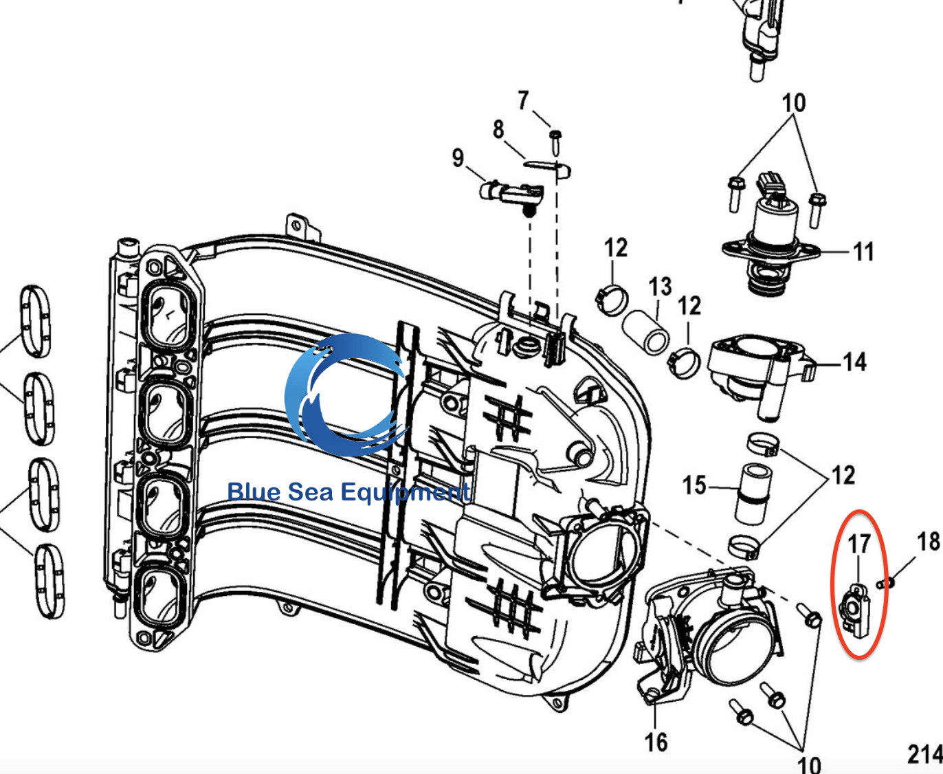 Throttle Position Sensor 75HP 90HP 115HP 150HP Seapro & CT Mercury ...