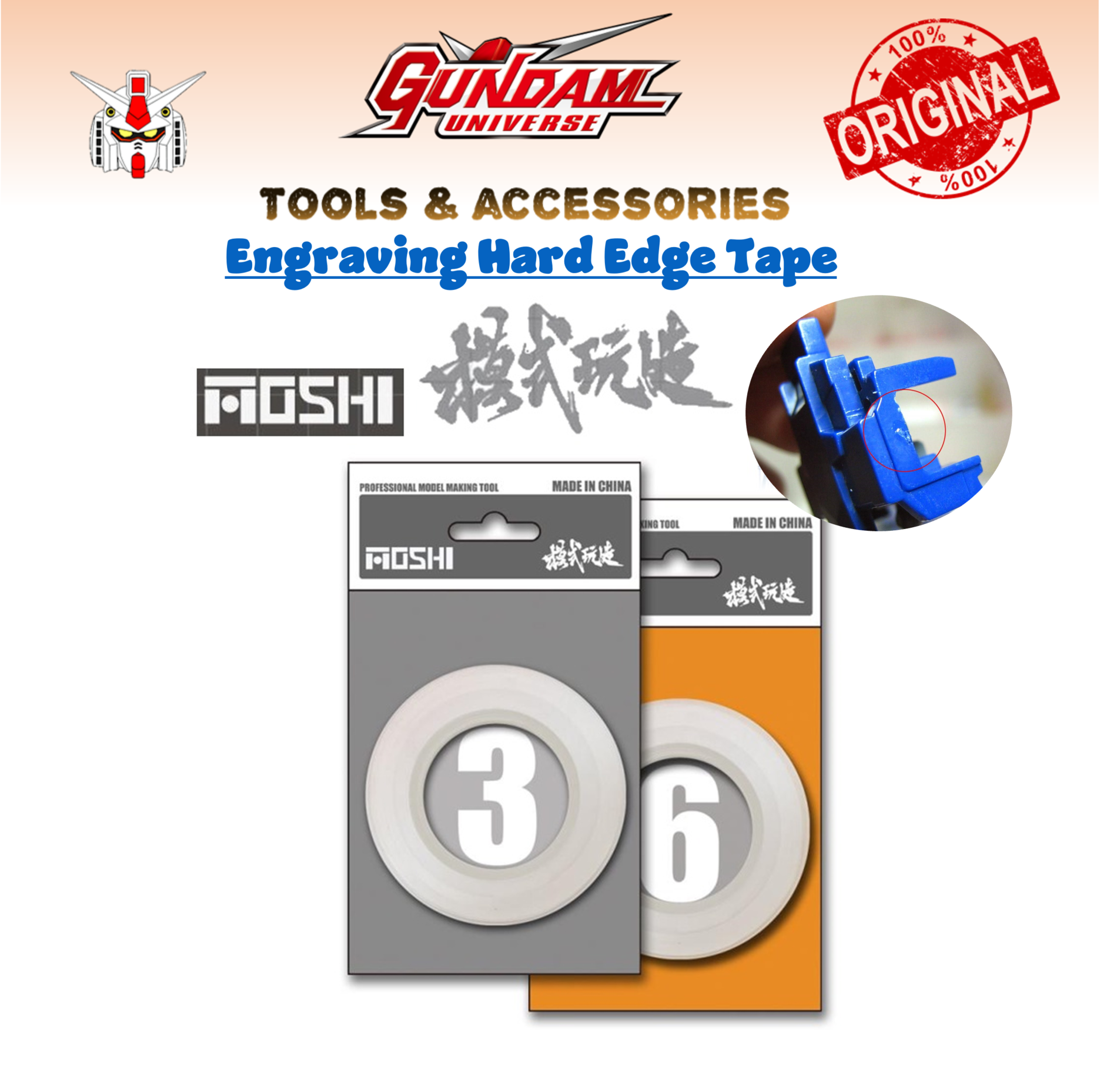 Gundam Tools Carving Guide Tape Scribing Plastic Paint Masking Carving ...