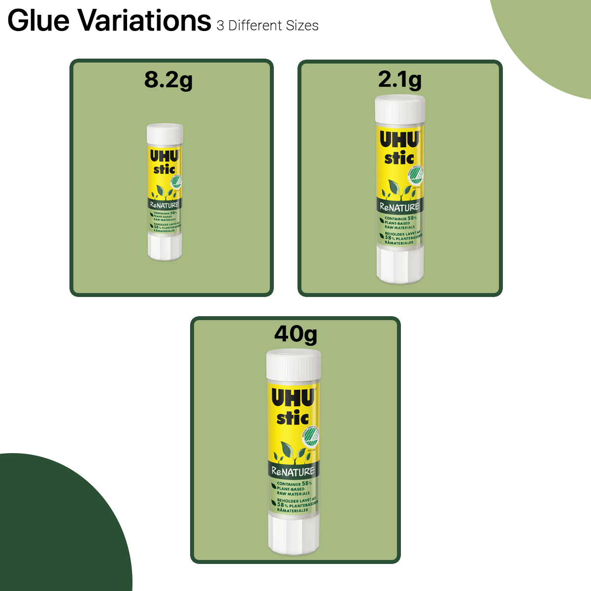 UHU Glue Stick Adhesive Paper Glue 8.2g/21Gg/40g (1s/Pcs) Gam Kertas ...