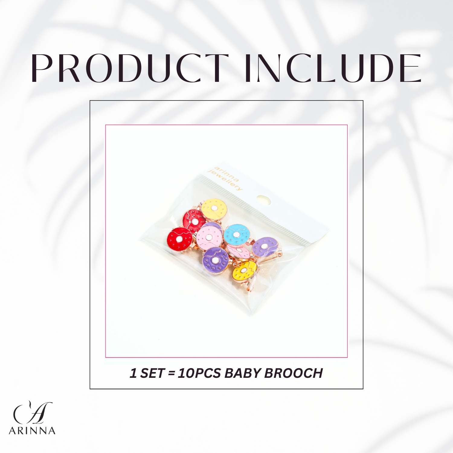 ARINNA 10pcs Baby Brooch Korea Murah Kerongsang Oil Paint Pastel ...