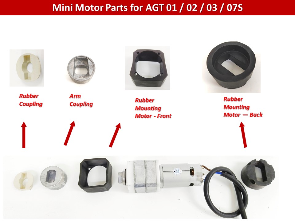 AGT Autogate Mini Motor accessories - Rubber Coupling / Arm Coupling ...