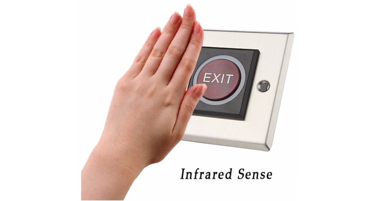 Door Access No Touch Big Infrared Exit Button to Release EM Magnet ...