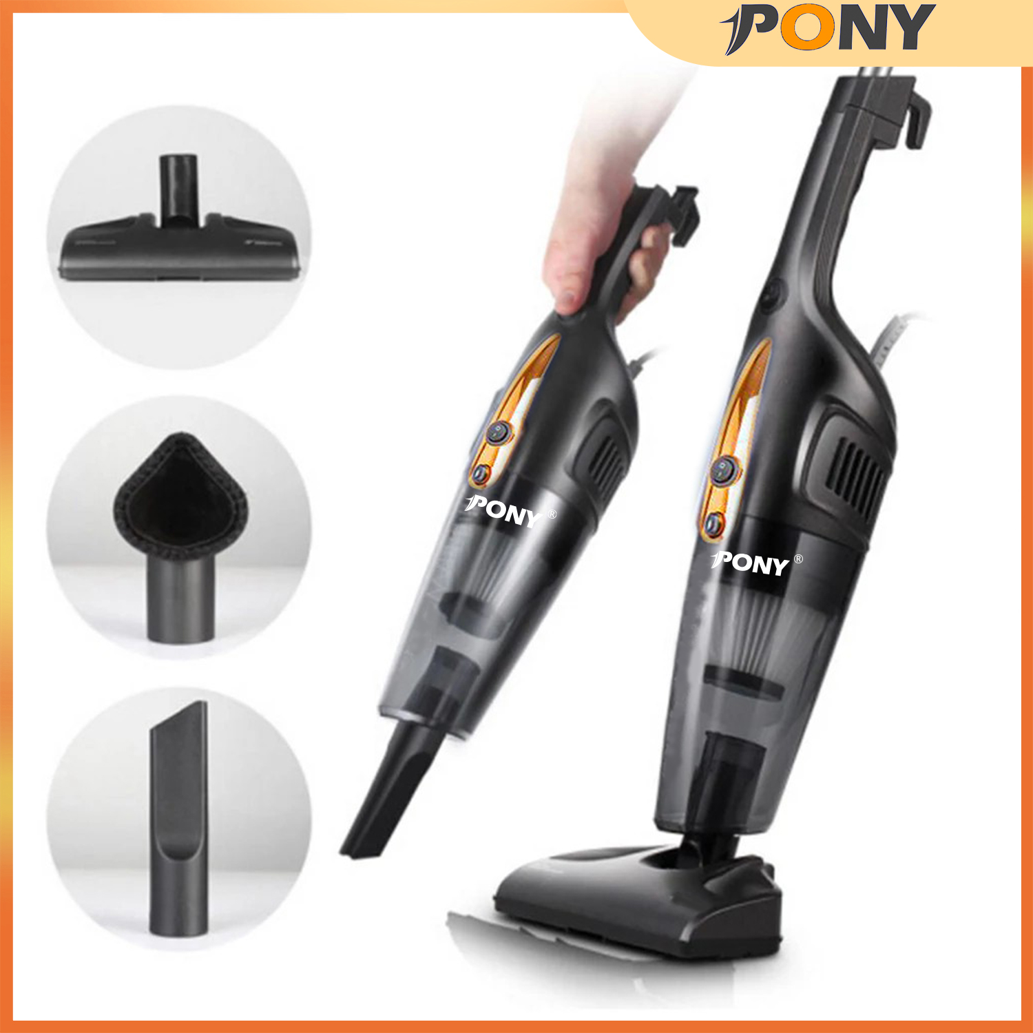 PONY 15000PA 3-in-1 Vacuum Cleaner Corded Handheld for both household ...