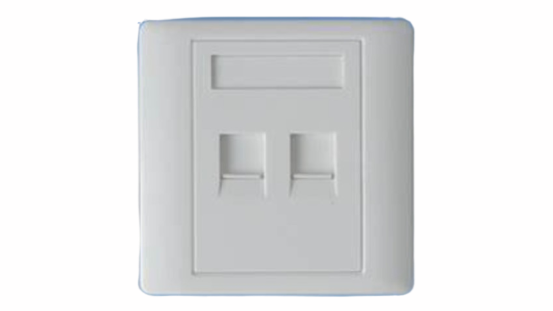 Faceplate Double 2 Gang Slot Cat5e Cat6 Cat3 Telephone Internet Modular ...