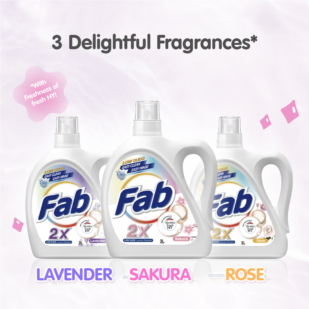 Fab 2x Low Suds Laundry Detergent - Lavender (3L) | Shopee Malaysia