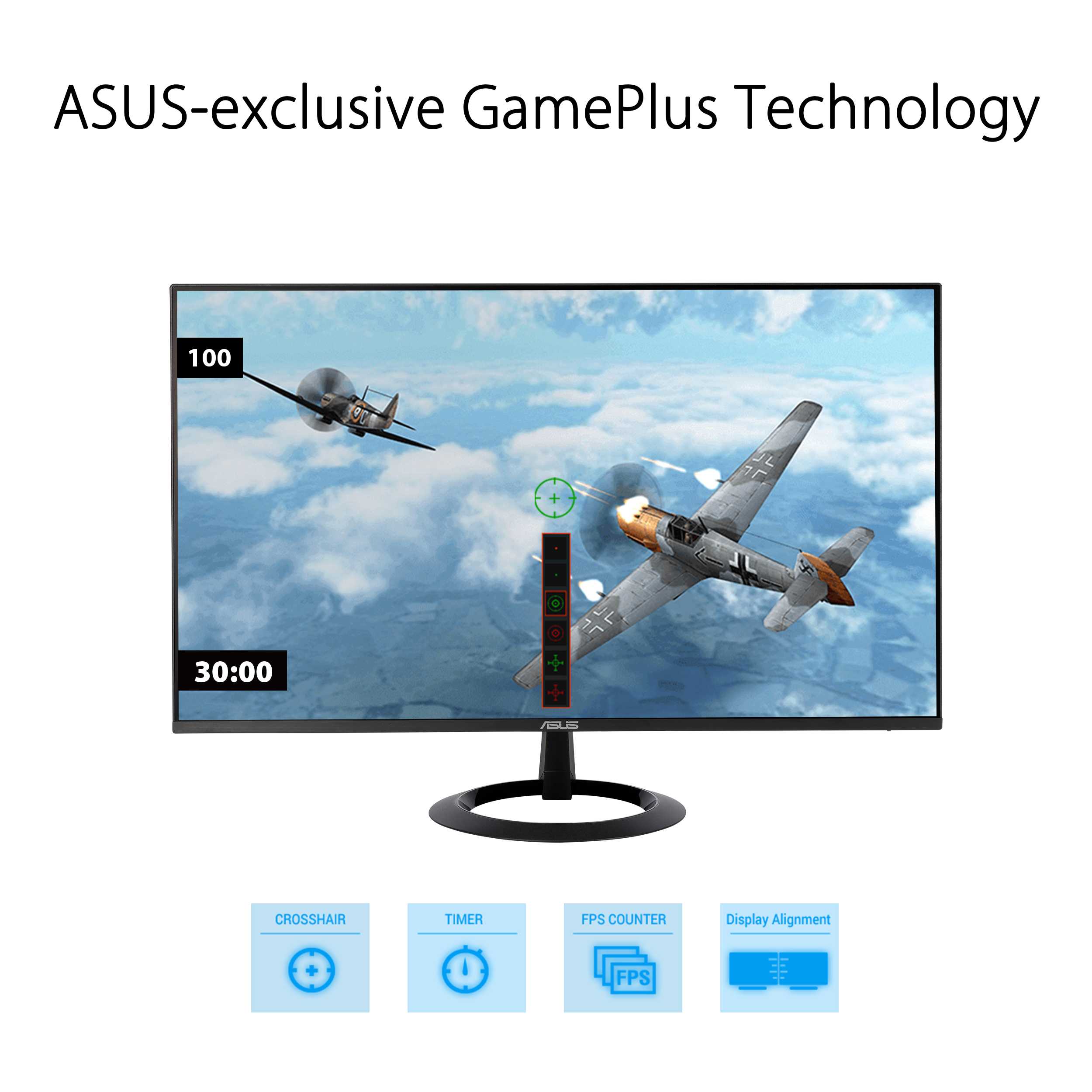 ASUS VZ27EHF Eye Care Ultra Slim Gaming Monitor 27 inch Full HD (1920 x ...