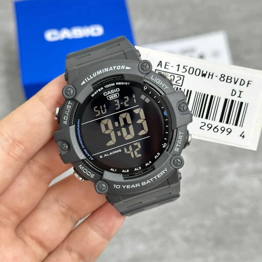Casio Digital Resin Band Man Watch AE-1500WH | Shopee Malaysia