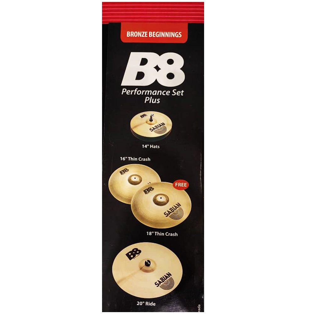 SABIAN B8 Performance Cymbal Pack with Free 18" Crash | Shopee Malaysia