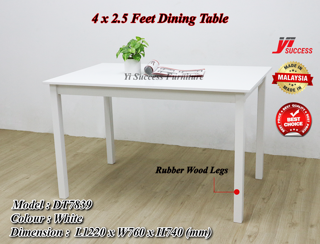 Yi Success Razo Wooden Dining Table / Wooden 4 x 2.5 Feet Dining Table ...