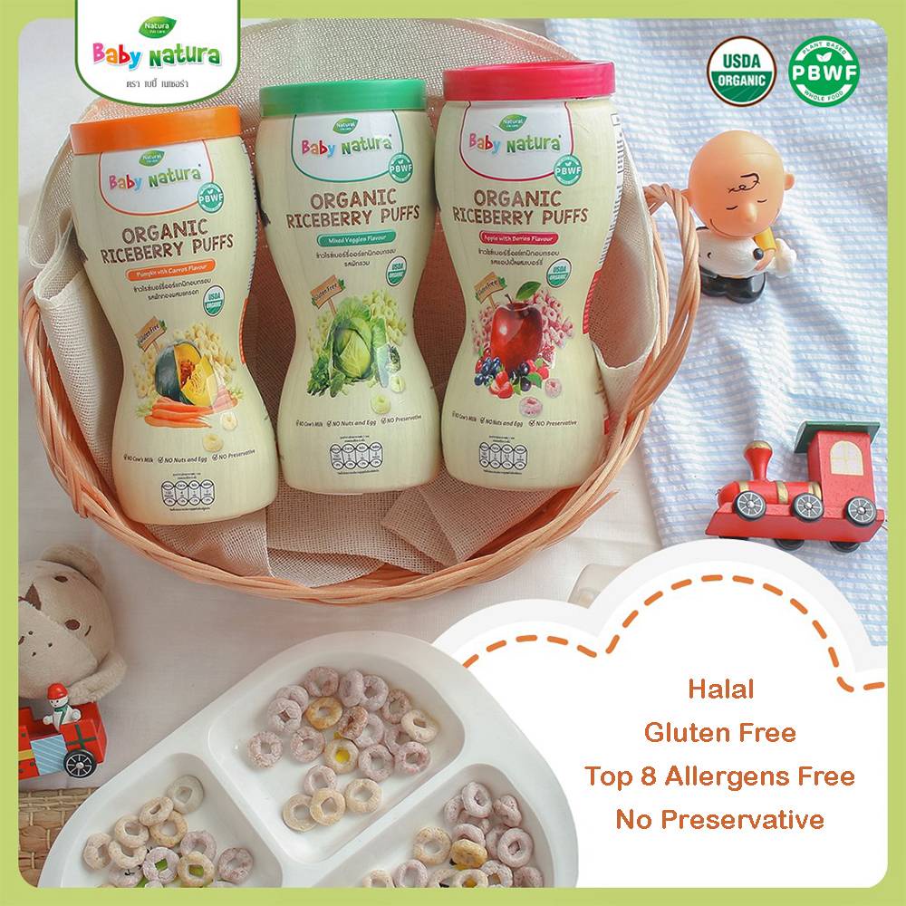 Baby Natura Baby Snack Organic Riceberry Puff 40g I Makanan Biskut ...