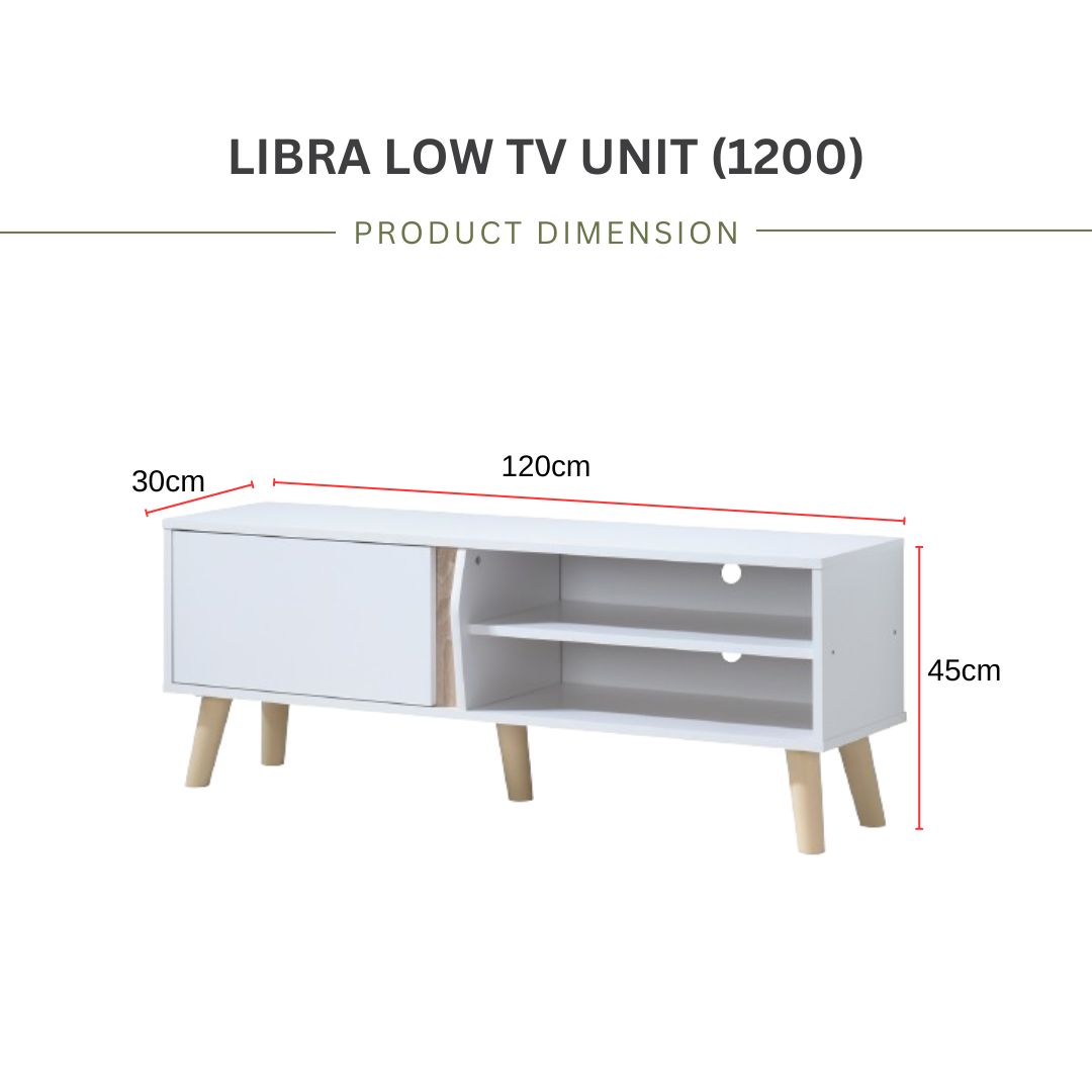 ELISA HOME Libra 4 Feet TV Cabinet Rak TV 电视柜 | Shopee Malaysia