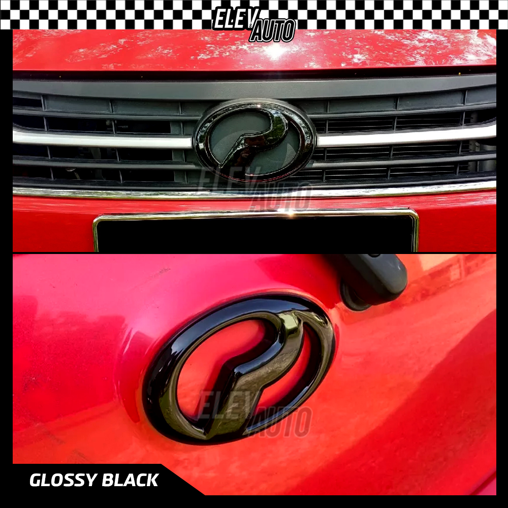 Perodua Axia 2014-2022 CARBON BLACK 3D Logo Emblem Trim Front Rear ...