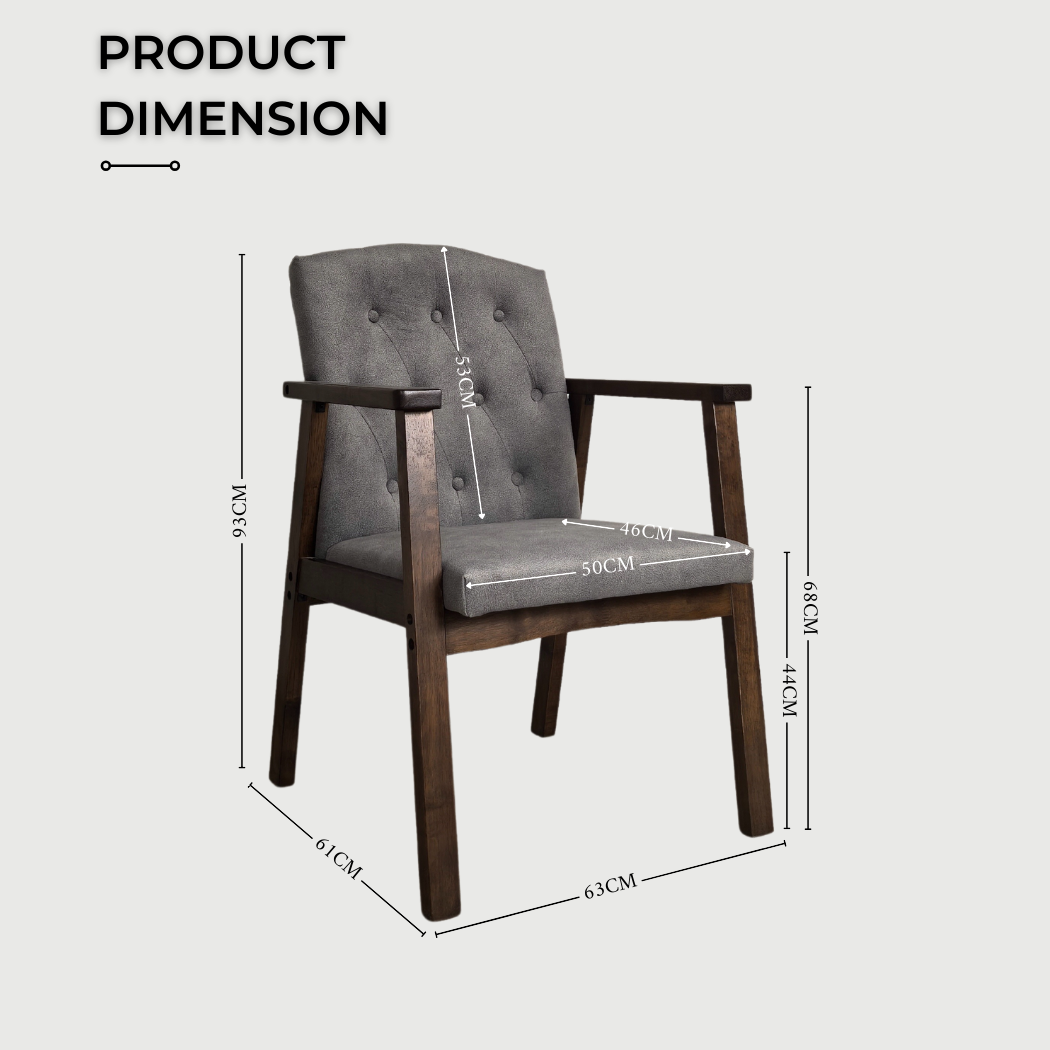 VH ATLANTIS Chair Dining Chair Arm Chair Kerusi Makan Study Chair Solid ...