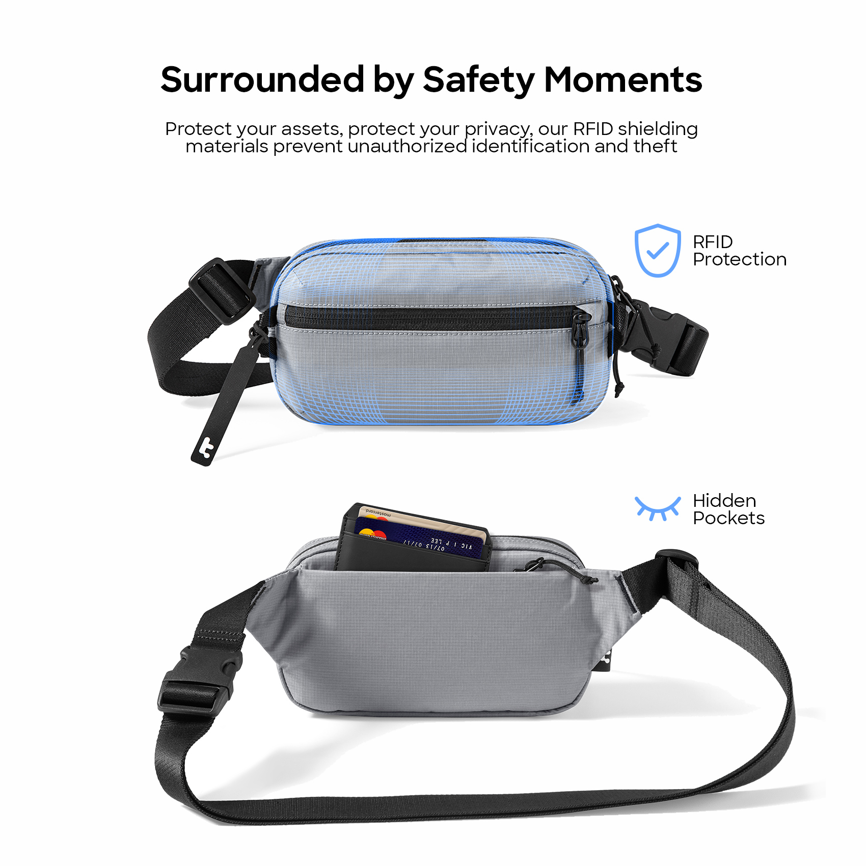 [NEW] tomtoc T33 Sling Bag RFID Protection Chest Bag Men Crossbody Bag Shoulder Bag - Beg Silang ...