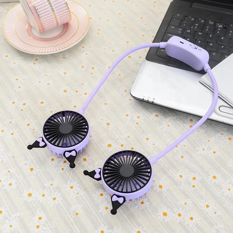 Rechargeable Portable Neck Fan Folderable Neck Fan Mini Fan USB ...