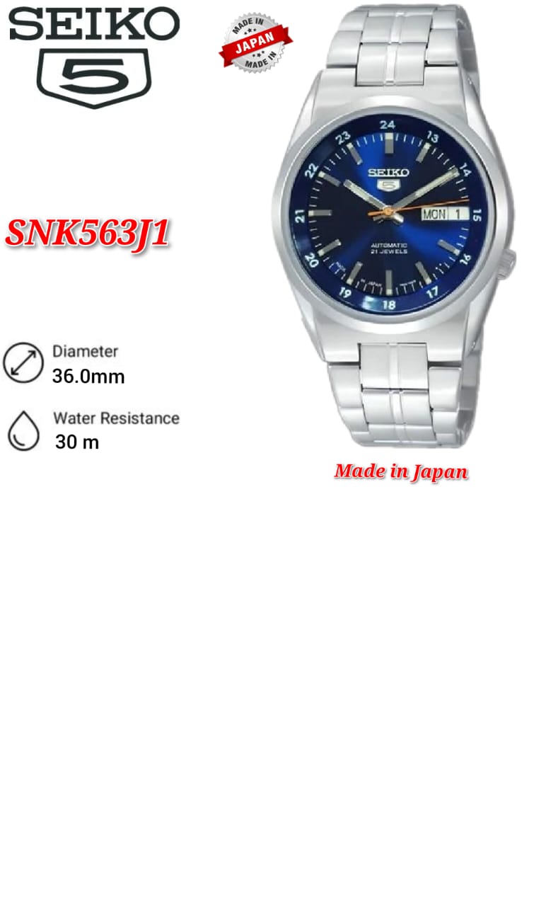 Seiko 5 Automatic Japan Made SNK563J1 Men's Watch | Shopee Malaysia