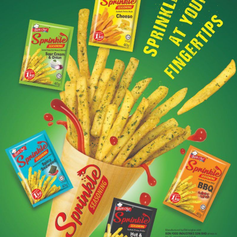BON CHEF Sprinkle Bon Chef Seasoning Powder Fries Seasoning Fries ...