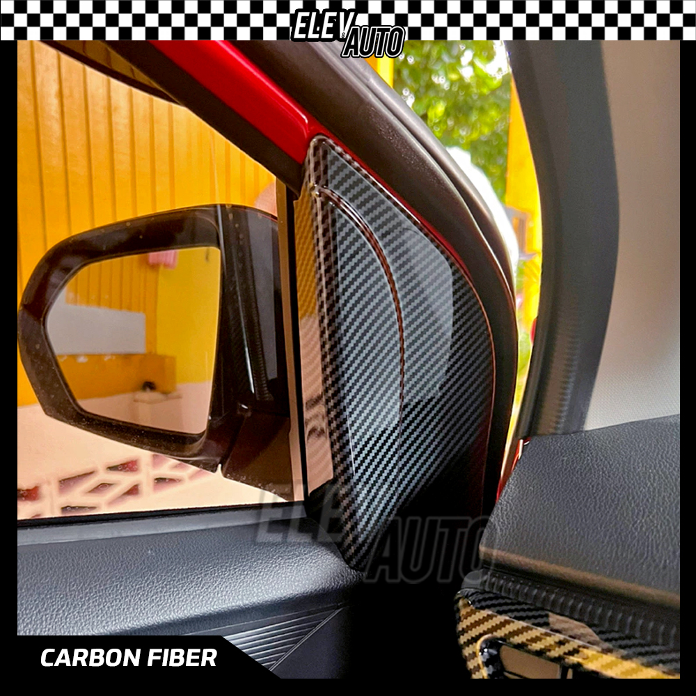 Perodua Axia 2023 2024 Front Door Pillar Trim Carbon Fiber Black ...