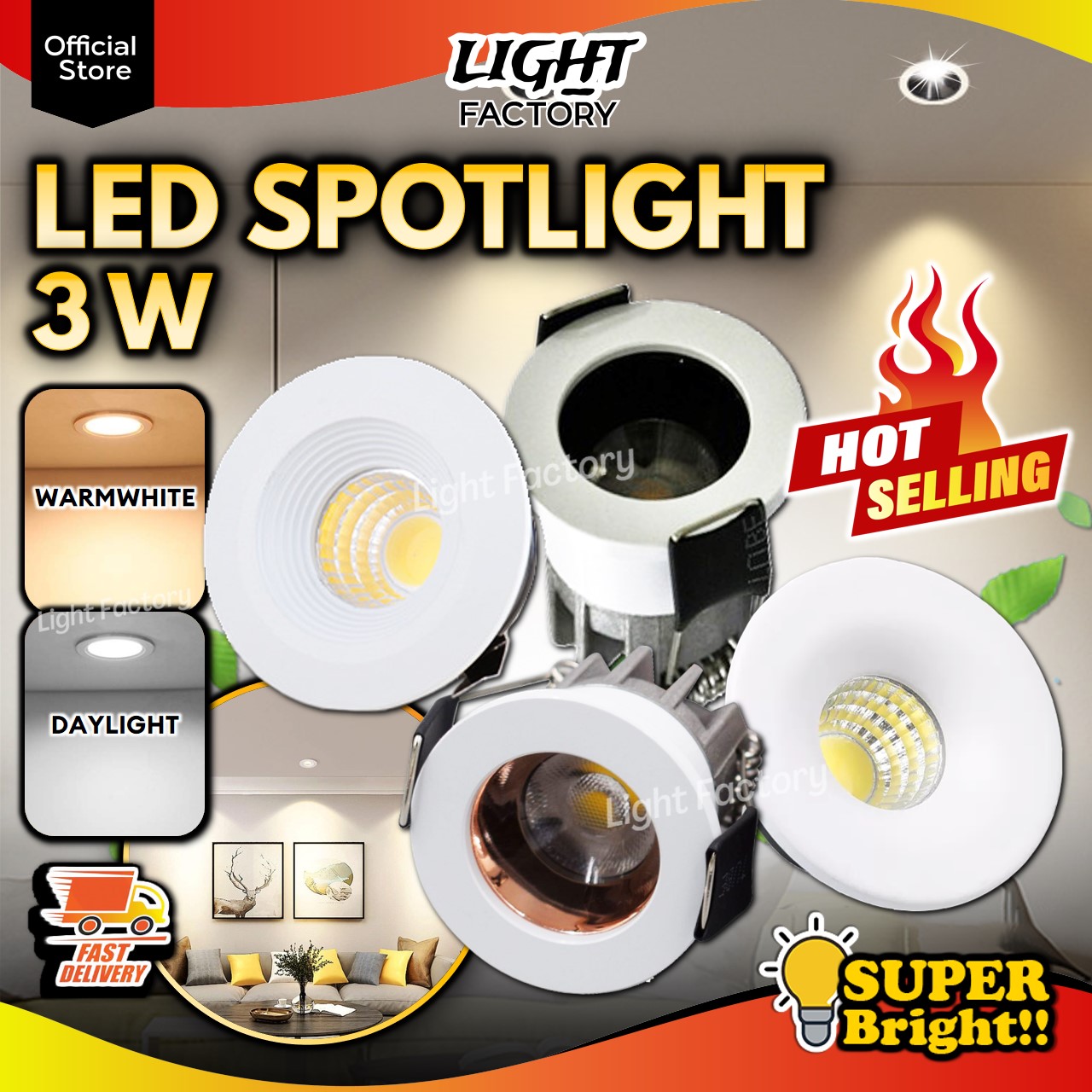 SOVER LED Spotlight 3W Recessed Cabinet Light LED Recessed Eyeball ...