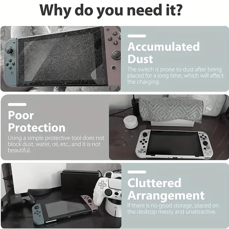 20 Colors Light Dust Cover for Nintendo Switch & Switch OLED Charging ...