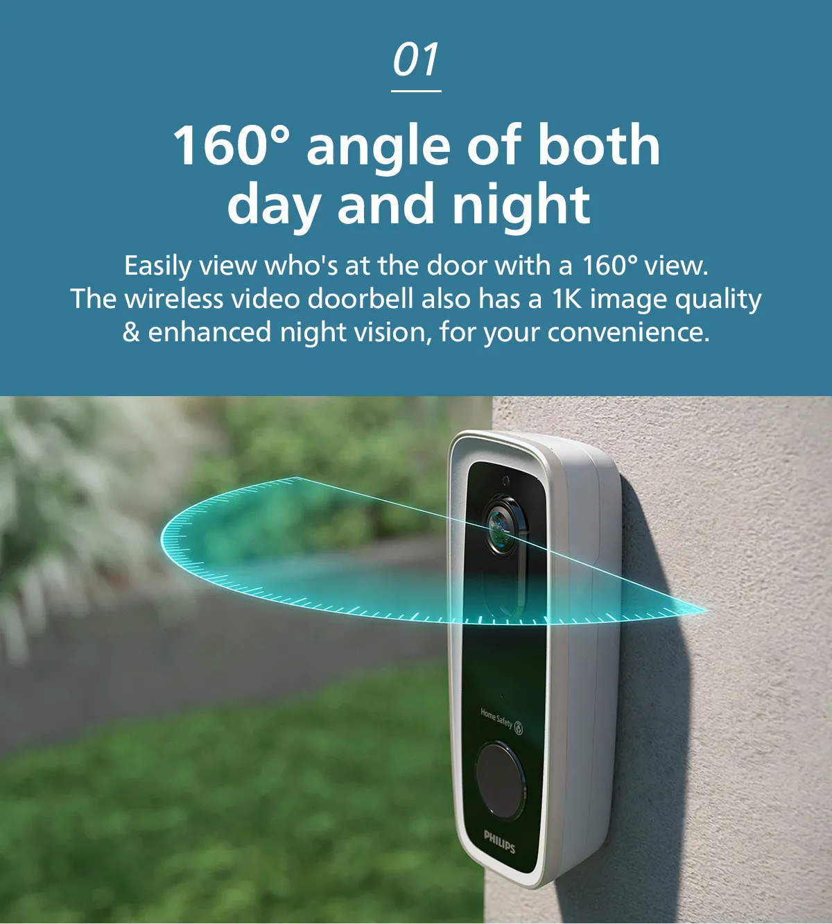 PHILIPS Home Safety Wireless Video Doorbell 5000 Series HSP5300/01 ...