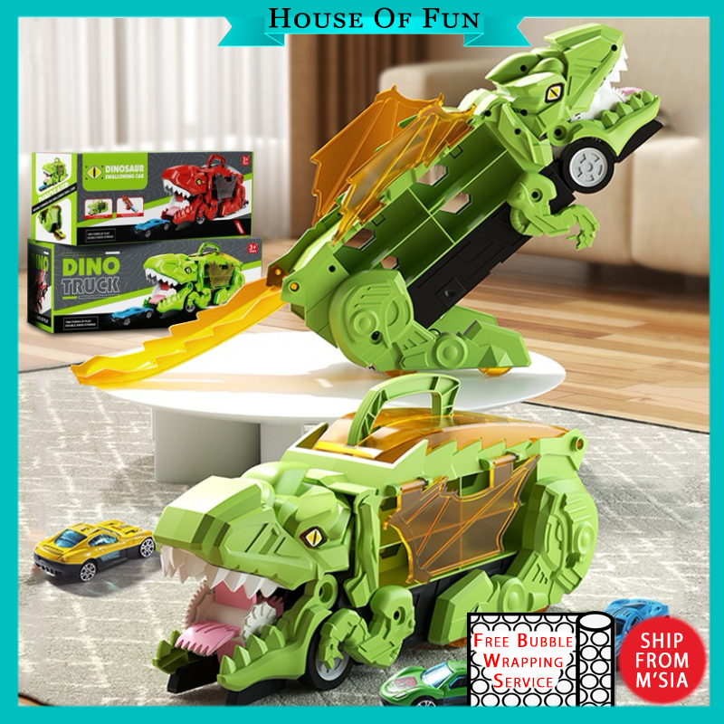 Dinosaur Eating Cars Educational Toy Novelty Dinosaur Swallowing Truck ...